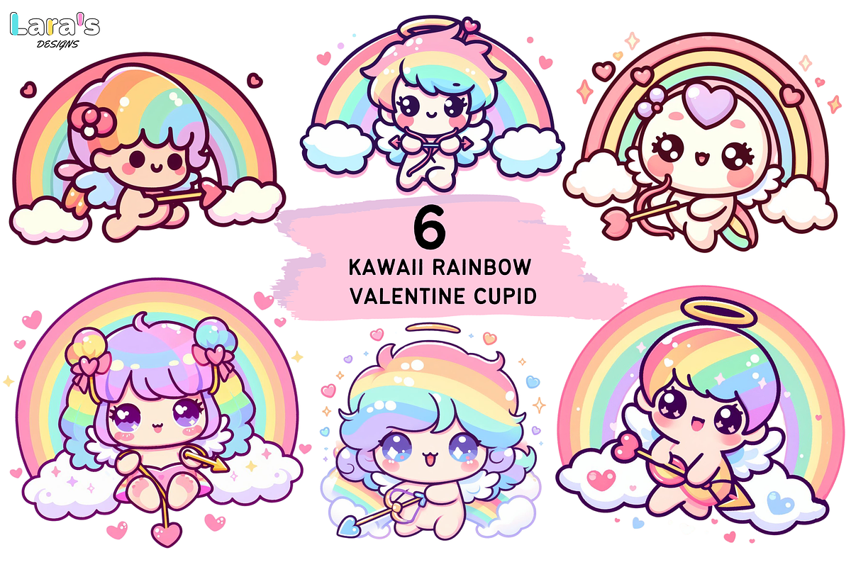 Kawaii Valentine Clipart Bundle