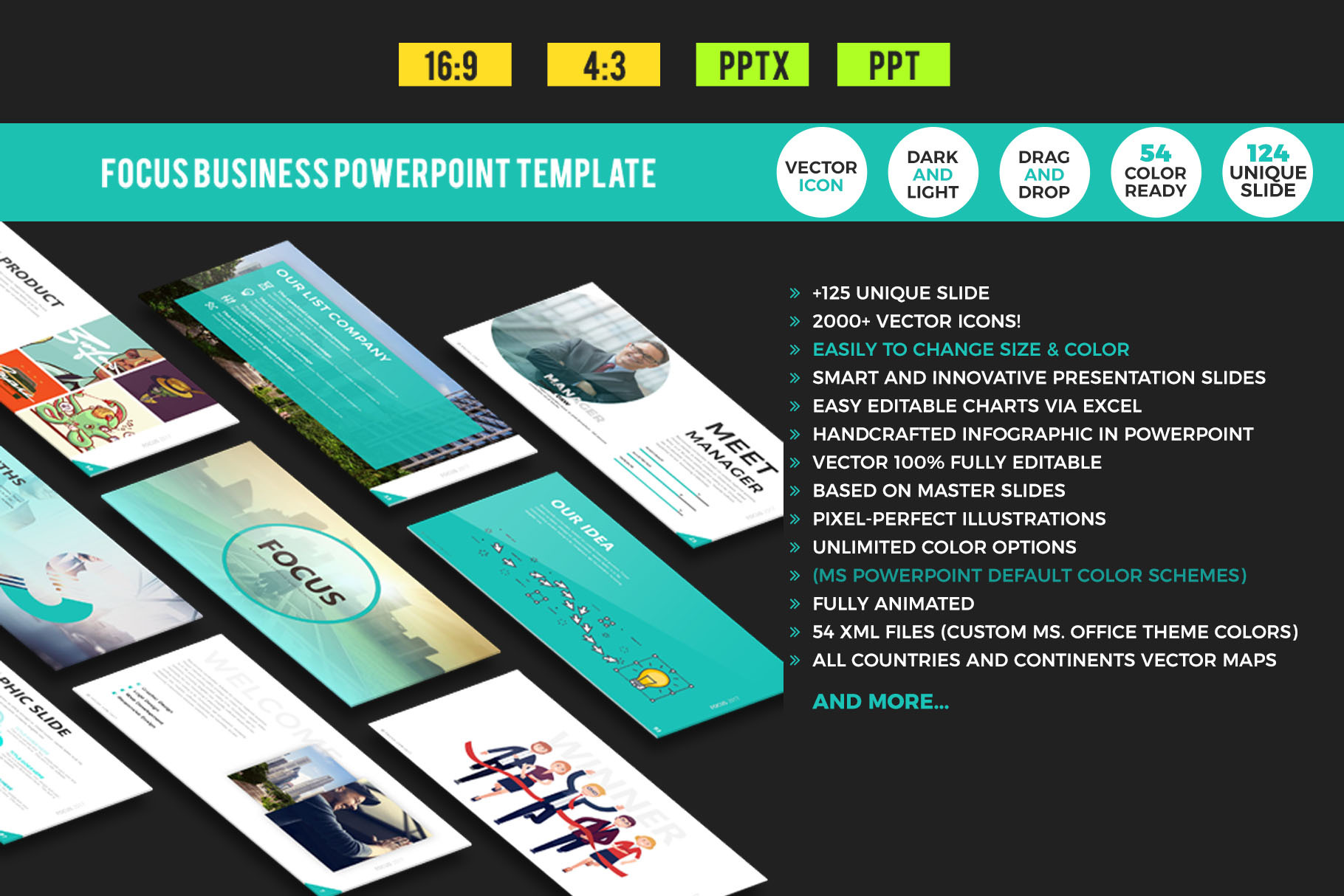 Focus Business PowerPoint Template, a Presentation Template by Slides-Store