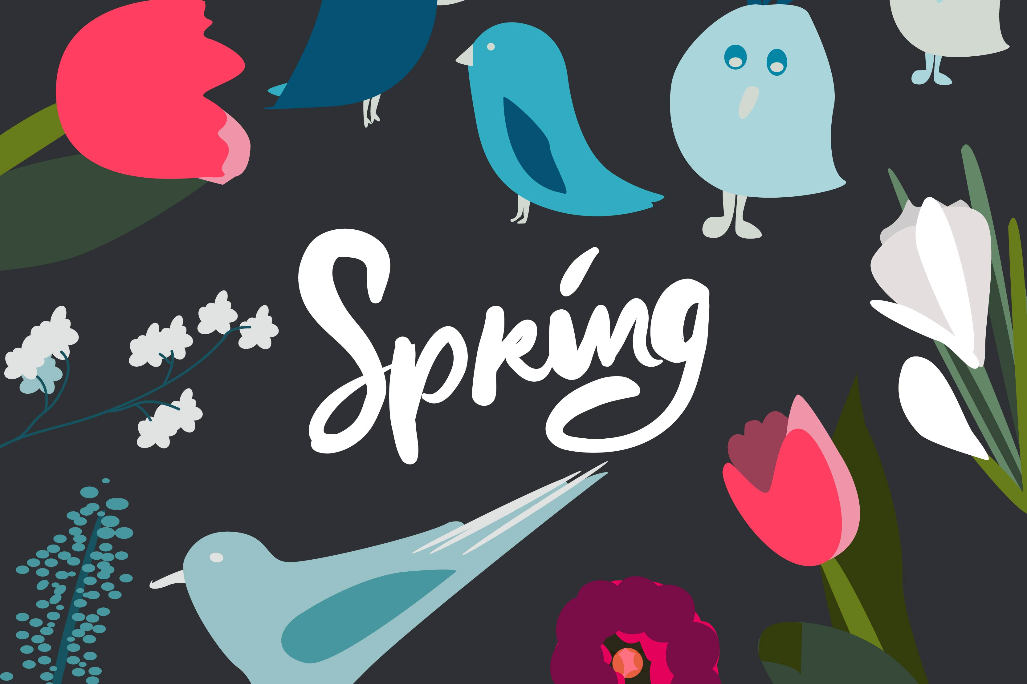Set of 6 seamless spring patterns, a Pattern Graphic by Veronika M