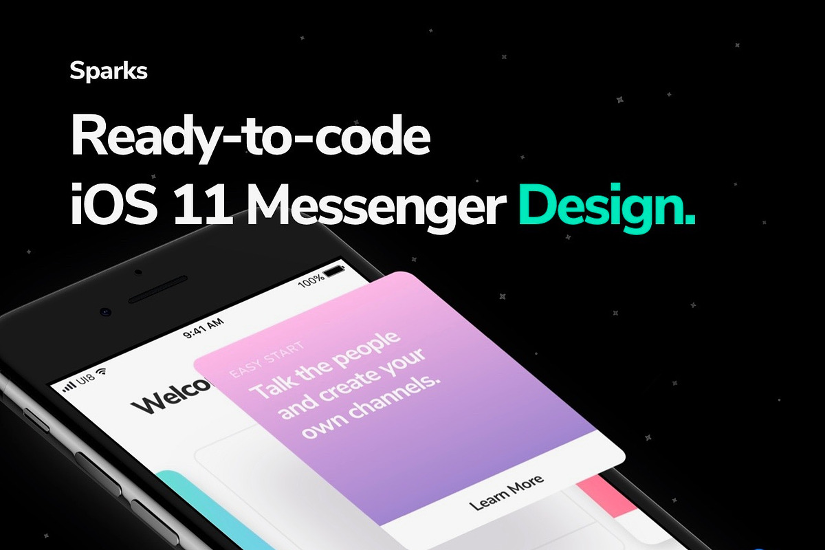 Sparks iOS 11 UI Kit, a Templates & Theme by UI8 | Creative Market