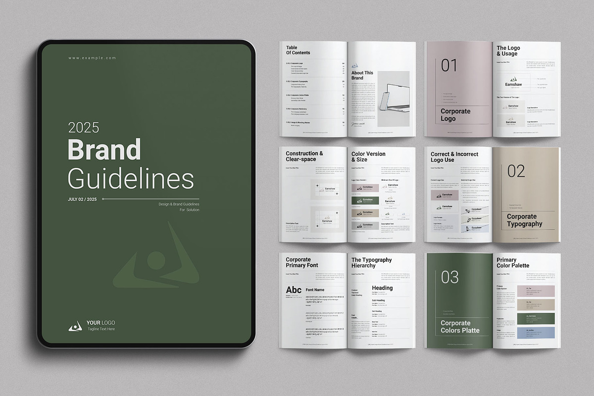 Digital Brand Guidelines Template, a Magazine Template by TemplatesForest