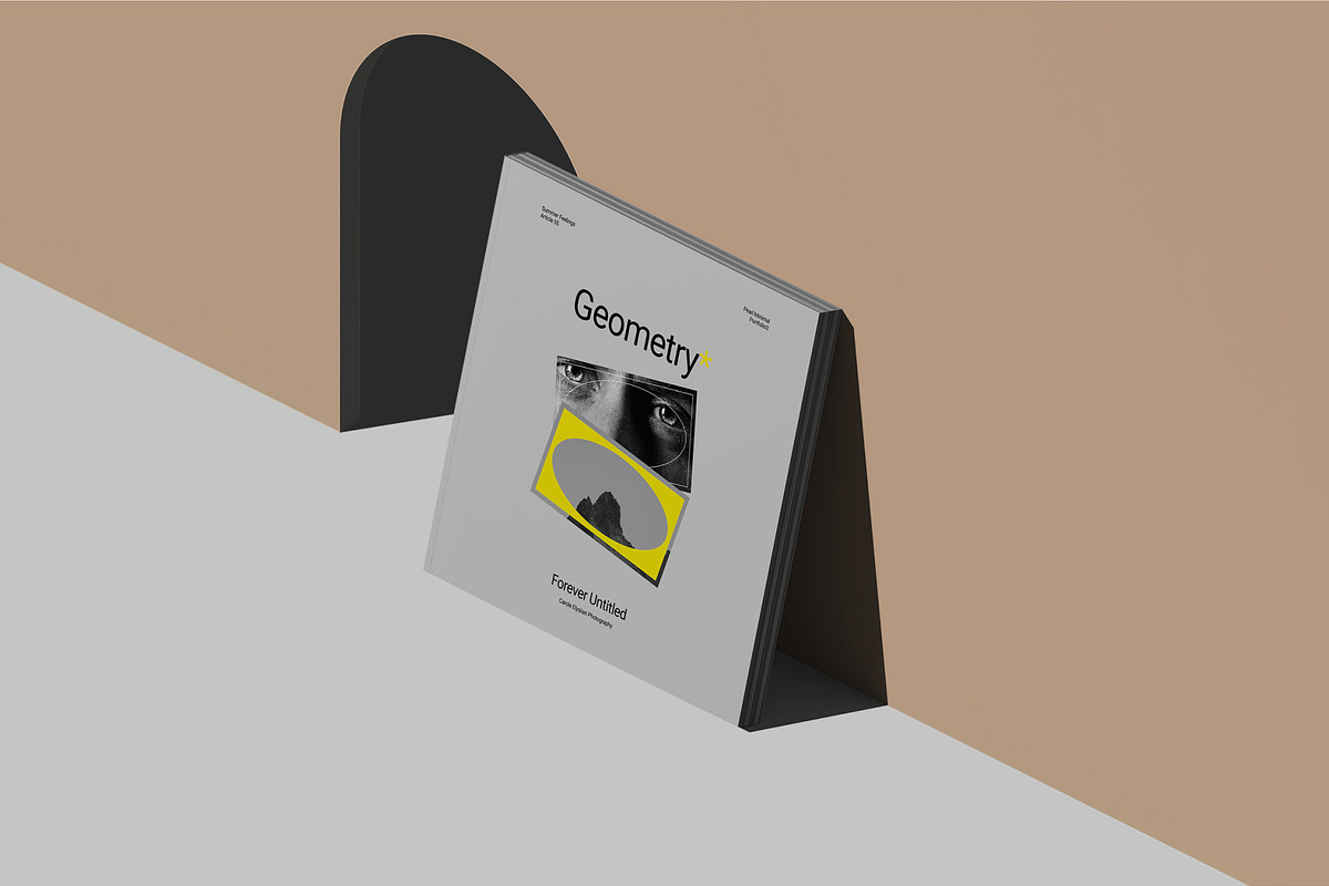 Geometry-magazine mockup kit, a Print Template by Creatoom