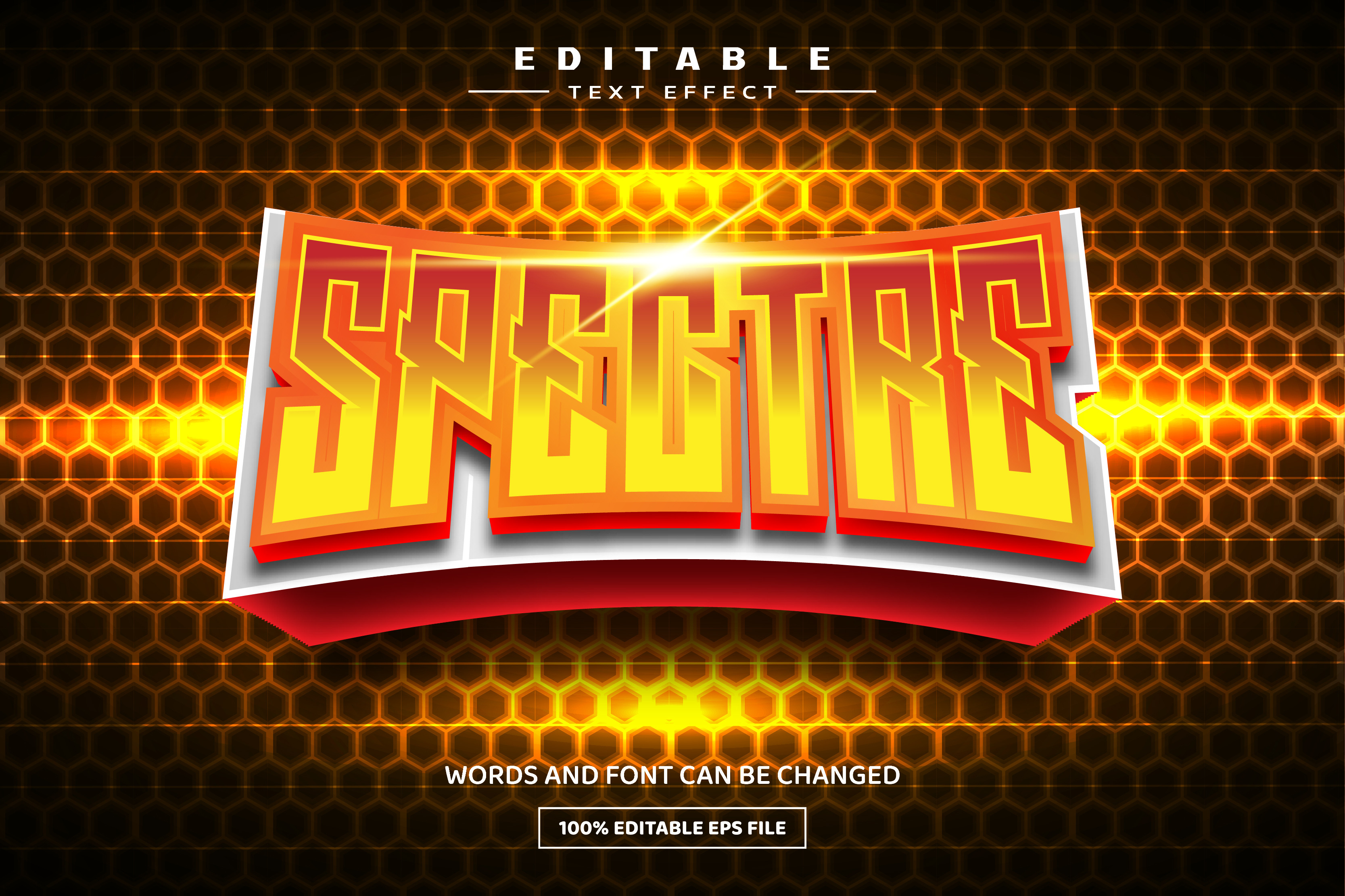 Spectre 3D editable text effect