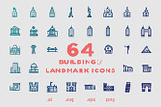 Building & Landmark Icons - 64, an Icon by Gummy Blair | Creative Market