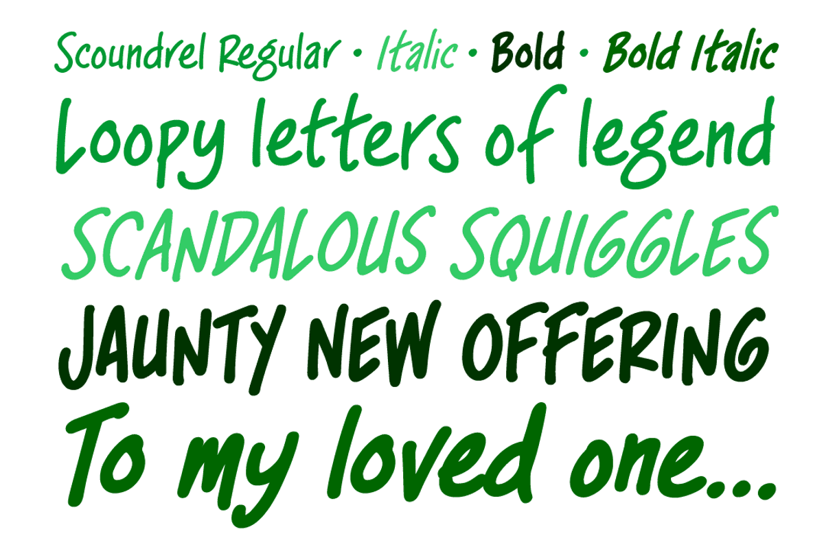 Scoundrel - lively comic lettering, a Script Font by Comicraft Fonts