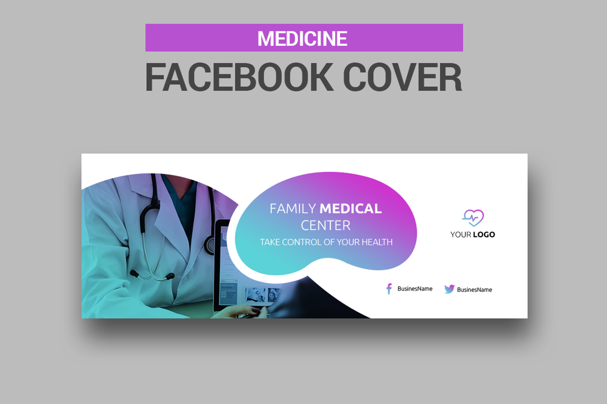 Medicine Facebook Cover, a Social Media Template by UNIK Agency