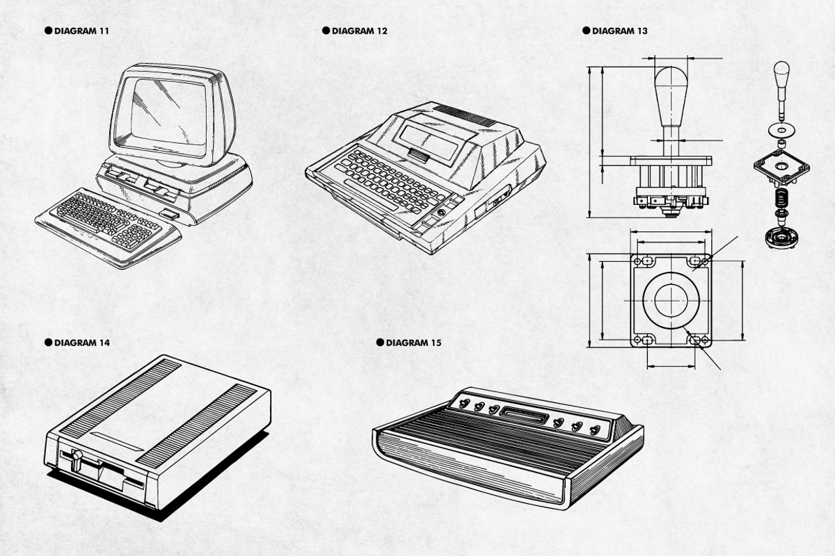 Retro Vector Diagrams - 32 Items, an Illustration by Offset