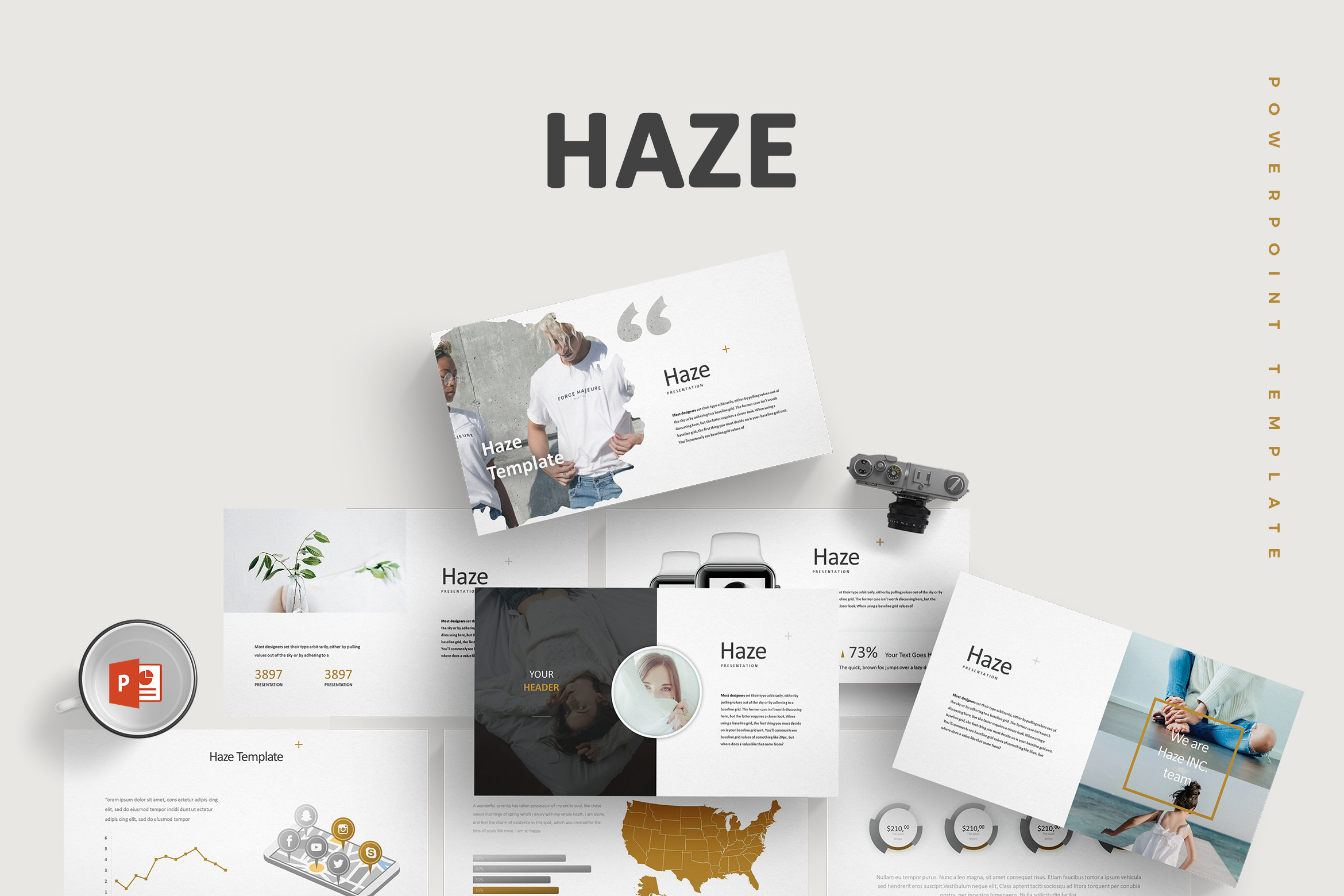 Haze - Powerpoint Template, a Presentation Template by AQR Studio
