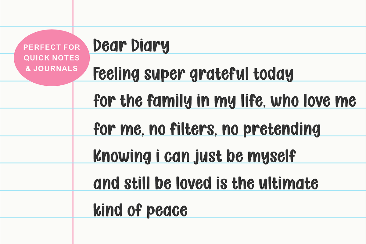 Handmade Alphabet - Notes Font