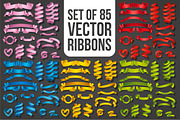 Big Ribbons Set, an Object Graphic by Artha Design Studio