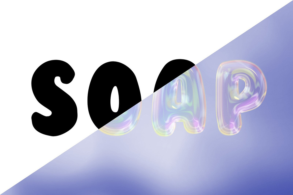 Soap Bubbles Text Effect Mockup, a Mockup by Medialoot