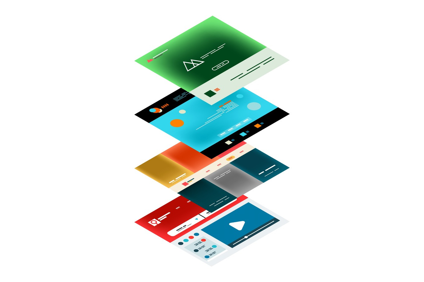 Vector web site page design development concept, an Object Illustration ...