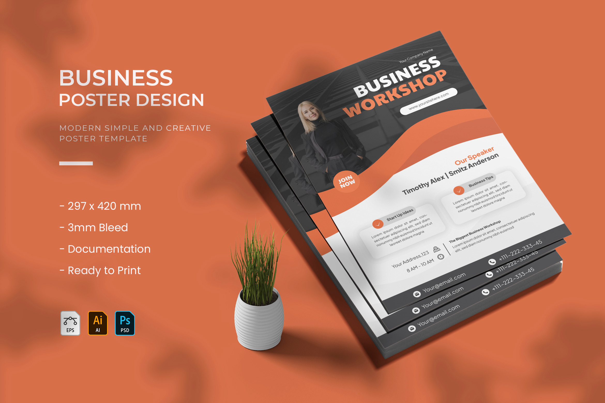 Business Workshop - Poster, a Print Template by VUNIRA