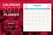 Calendar Planner 2017 | Stationery Templates ~ Creative Market