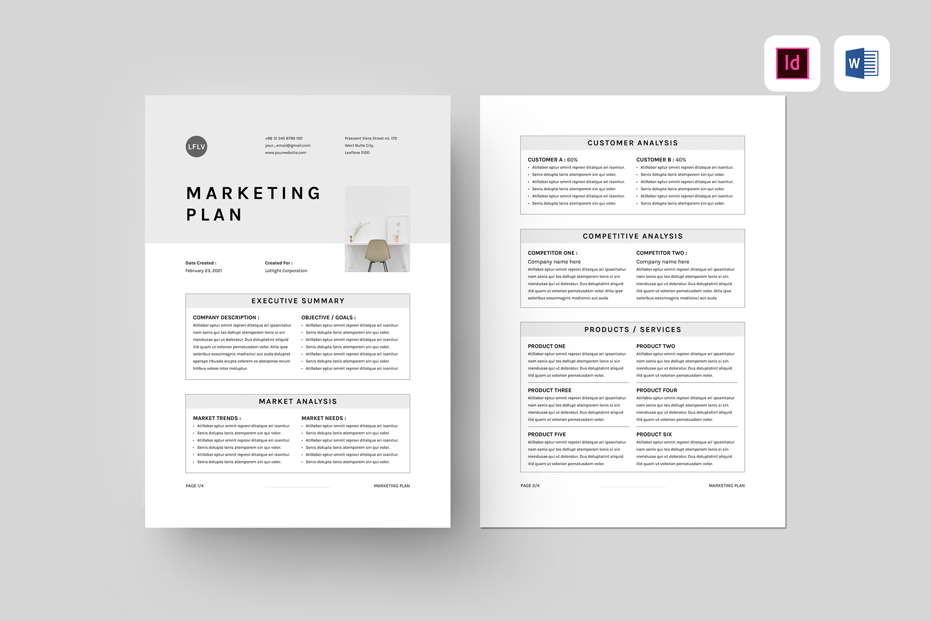 Marketing Plan | MS Word & Indesign, a Stationery Template by Leaflove
