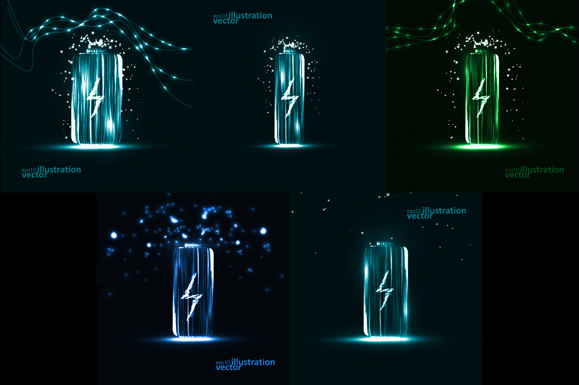 Abstract vector Battery, an Object Illustration by majcot