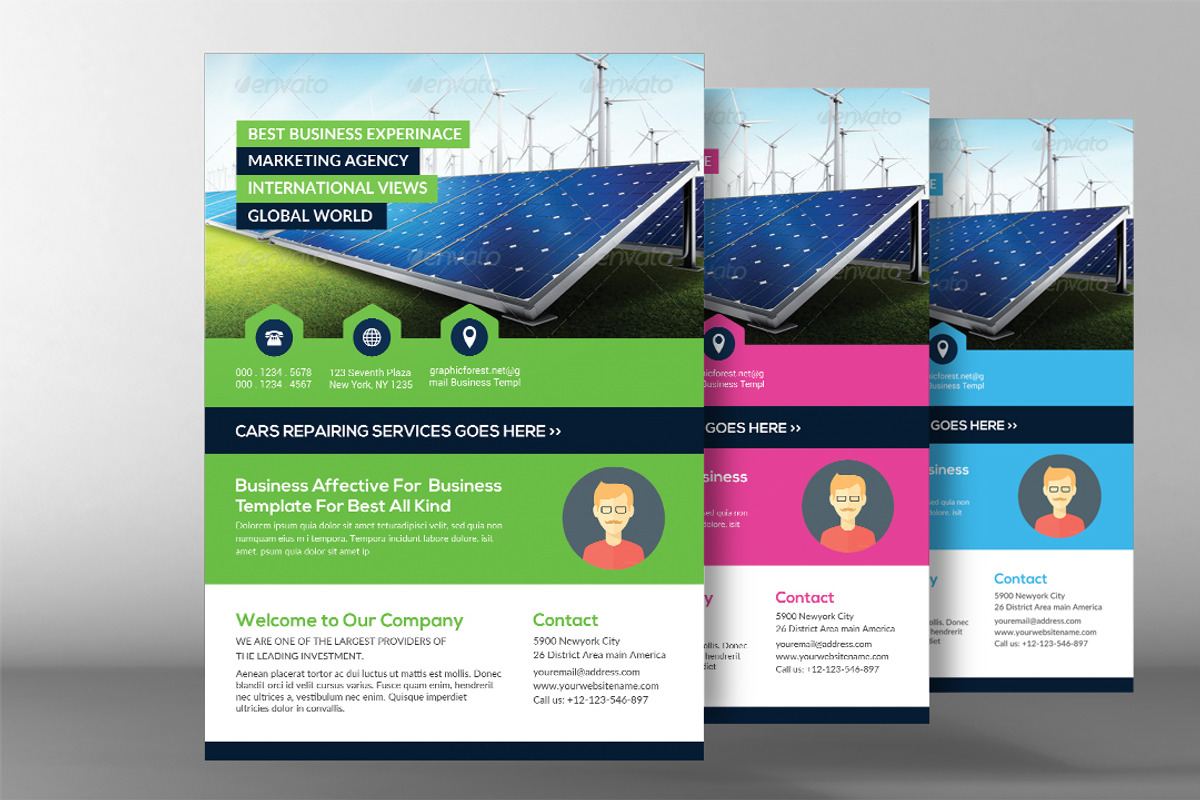 Renewable Energy Go Green Flyer Temp, a Flyer Template by graphicforest ...