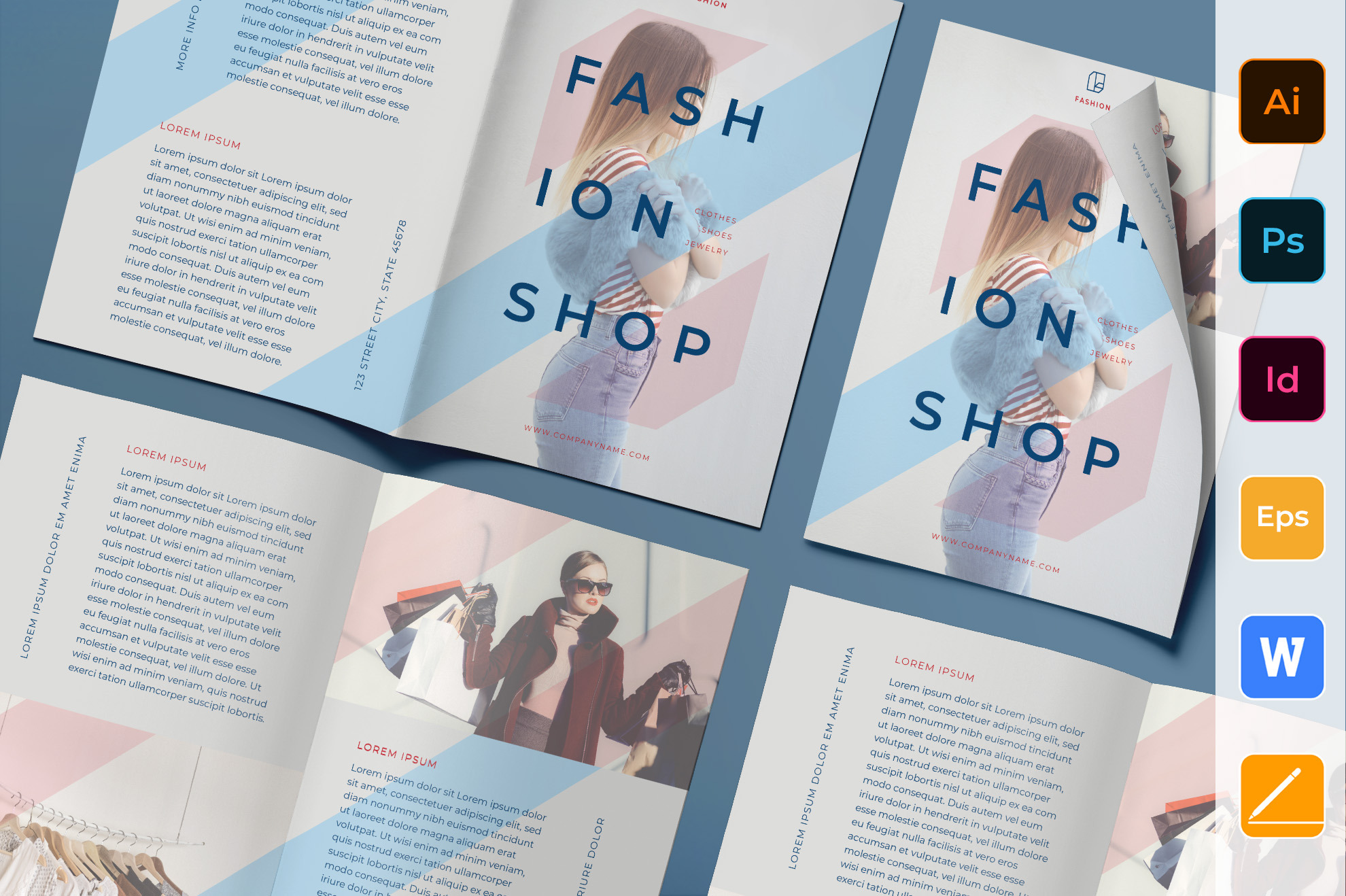 Fashion Shop Brochure Bifold, a Brochure Template by TemplatesNow!