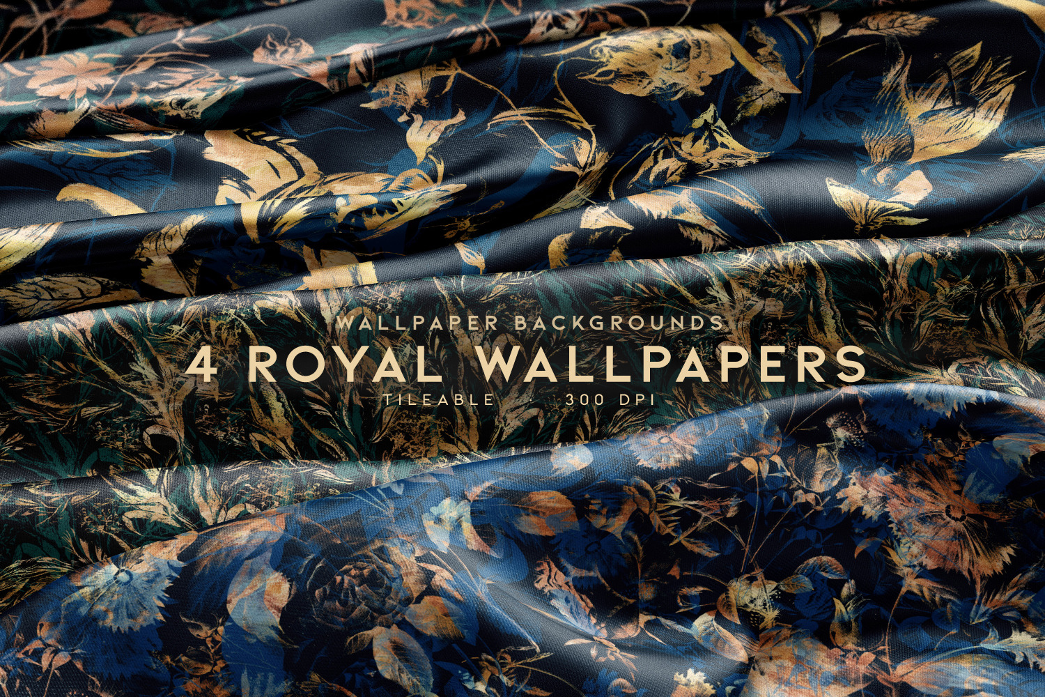 4 Royal Wallpapers, a Pattern Graphic by MalyskaStudio