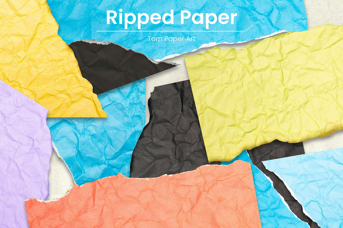 107 Torn Paper Art Collection