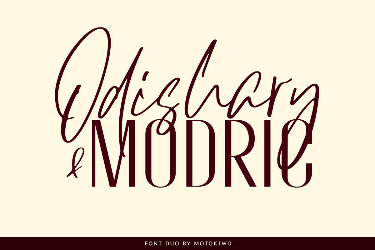 Odishary & Modric Font Duo, a Sans Serif Font by Motokiwo
