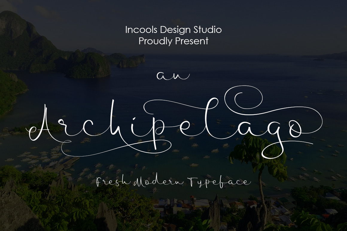 Archipelago, a Script Font by Incools