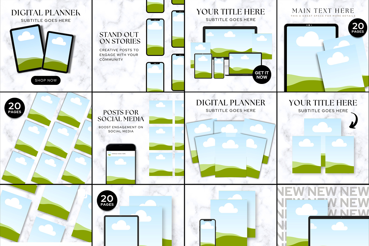 Ultimate Digital Seller Mockup Pack, a Templates & Theme by Digital ...