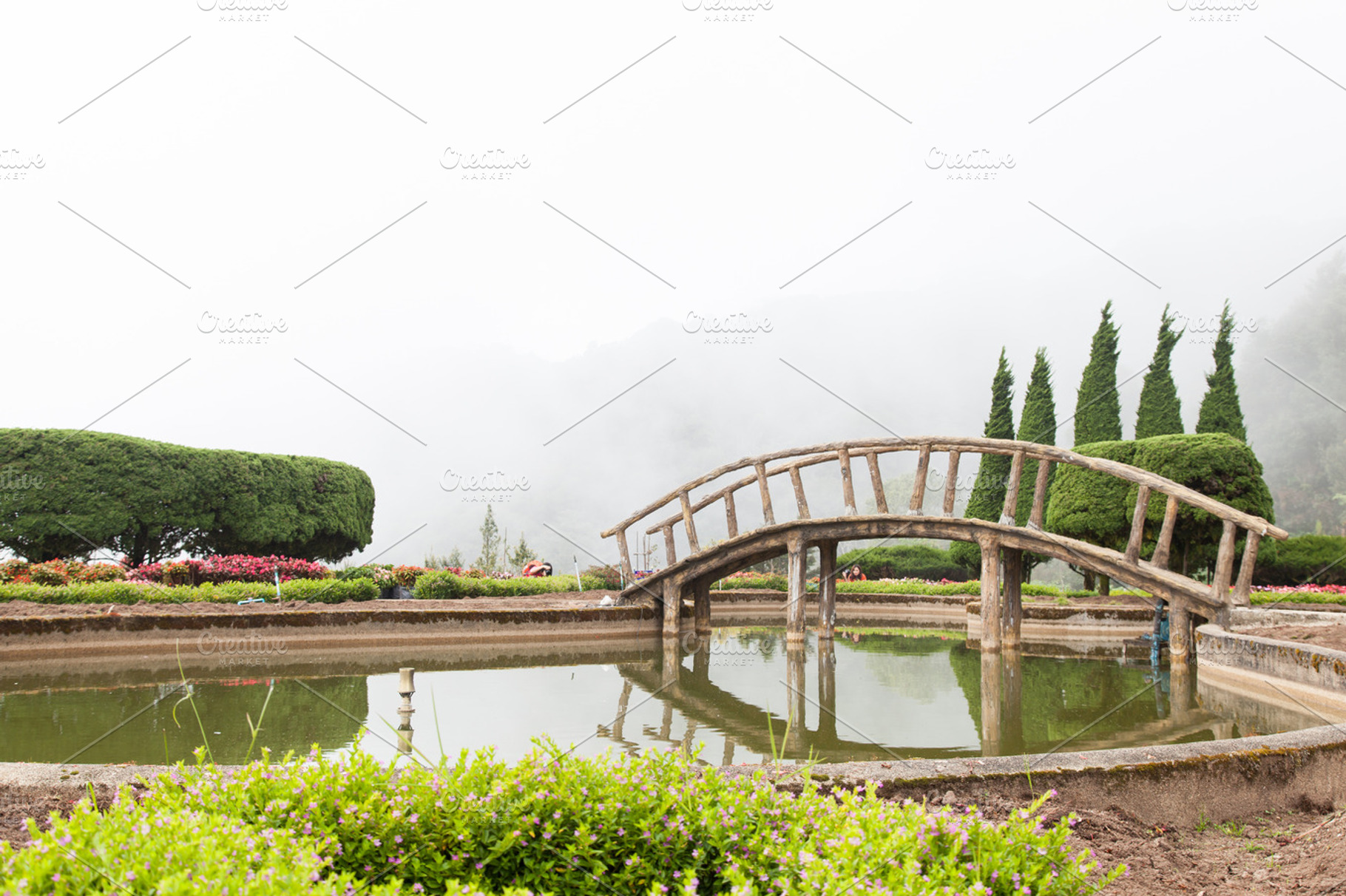 Bridge over pond, an Architecture Photo by a454