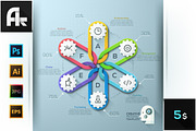 Infographic Gear Connection Template, a Presentation Template by Andrew ...