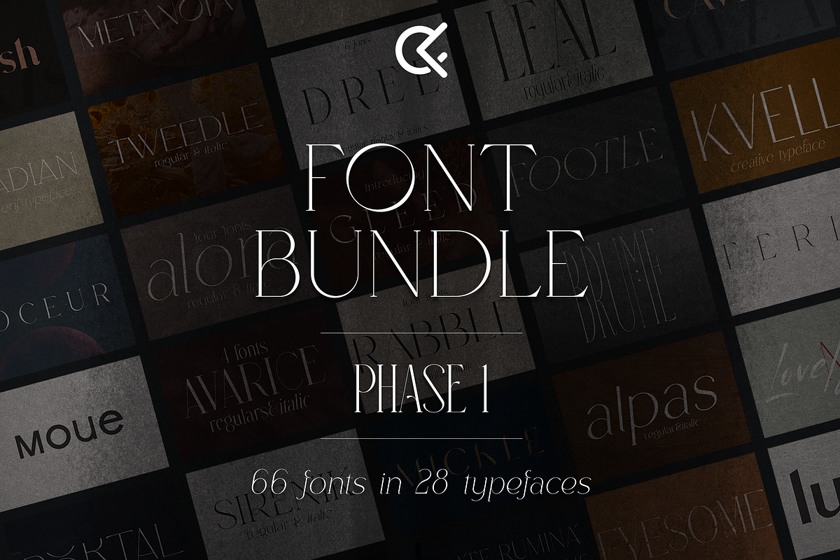 Font Bundle Phase 1 - 66 fonts