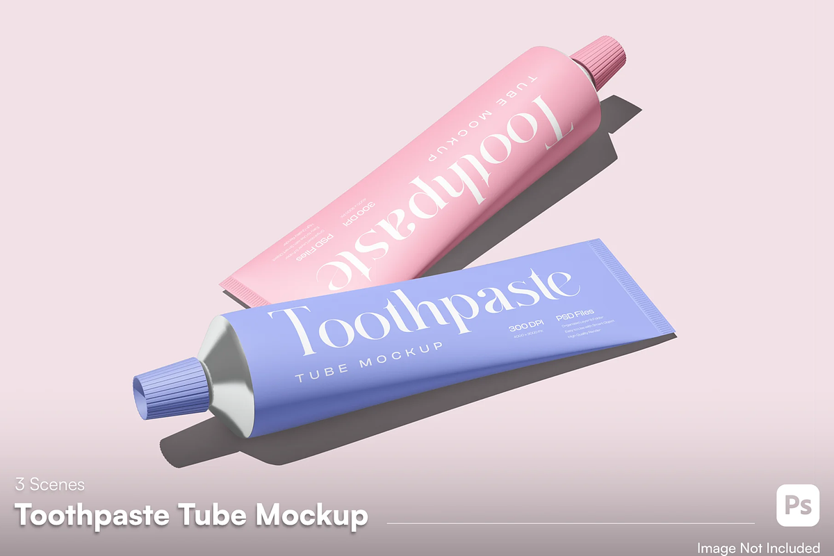 Toothpaste Tube Mockup, a Packaging Mockup by graphicsauce