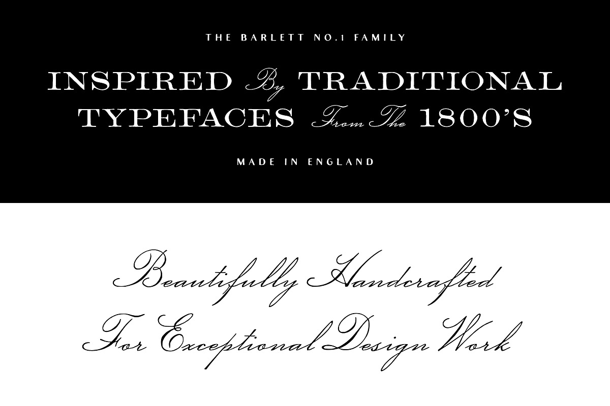 Barlett No1 Vintage Serif and Script, a Handwritten Font by Tom Chalky