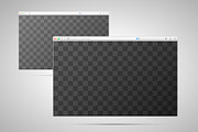 Two browser windows mock-up | Graphic Objects ~ Creative Market