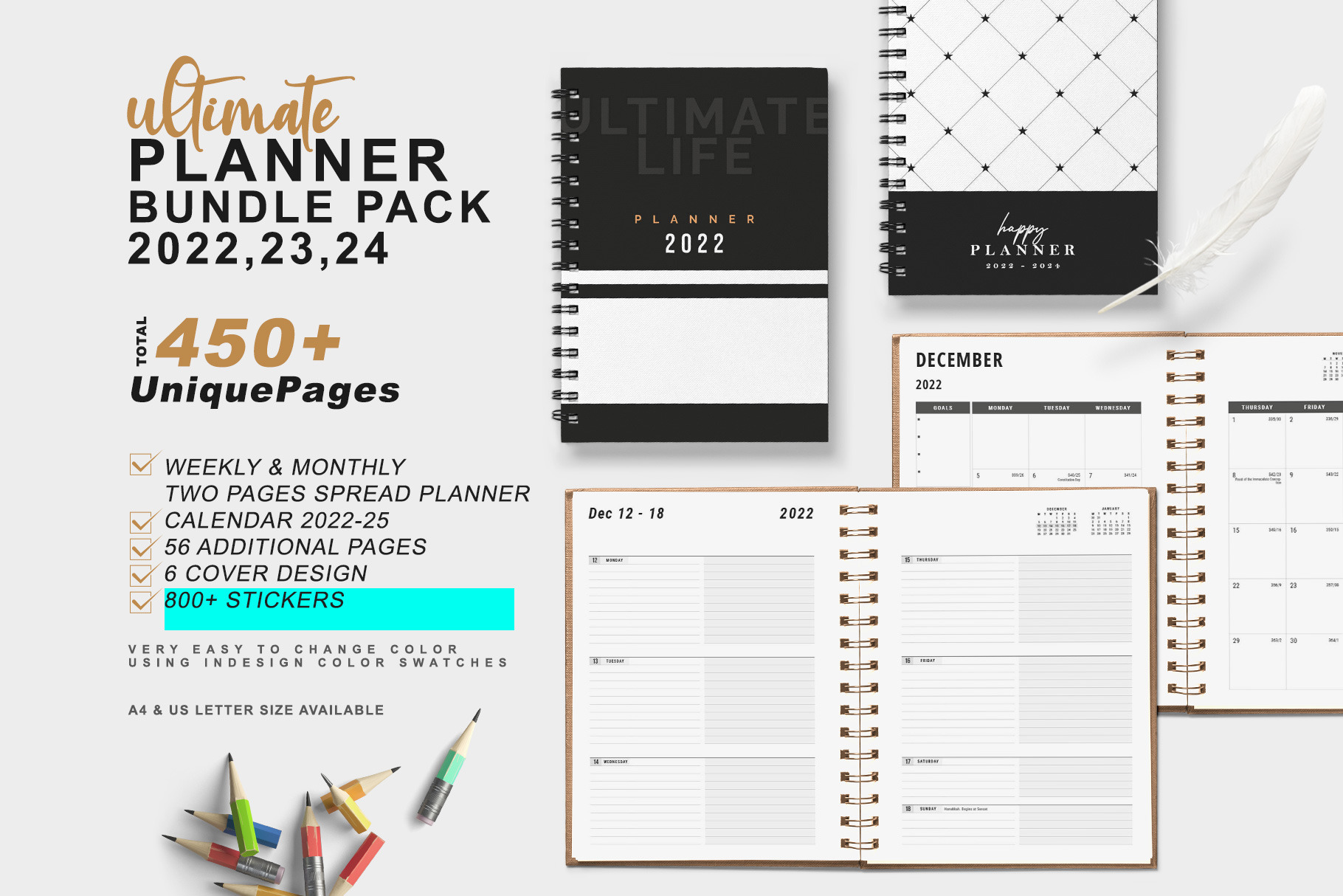Ultimate InDesign Planner Bundle Pack