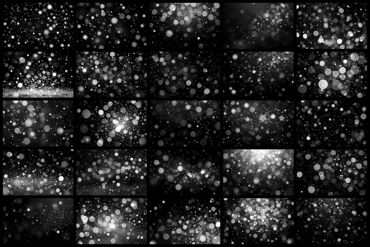 50+ Bokeh Snowfall Overlays, a Texture Graphic by UnicDesign