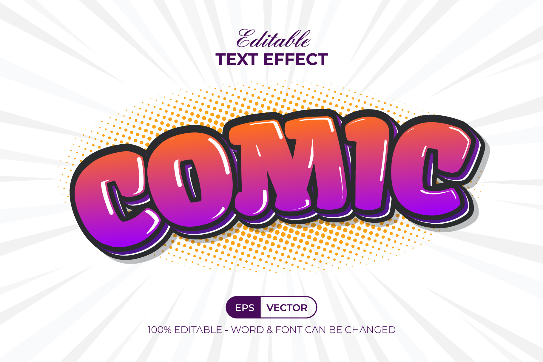 Comic Text Effect Style, a Layer Style Add-On by Mockmenot