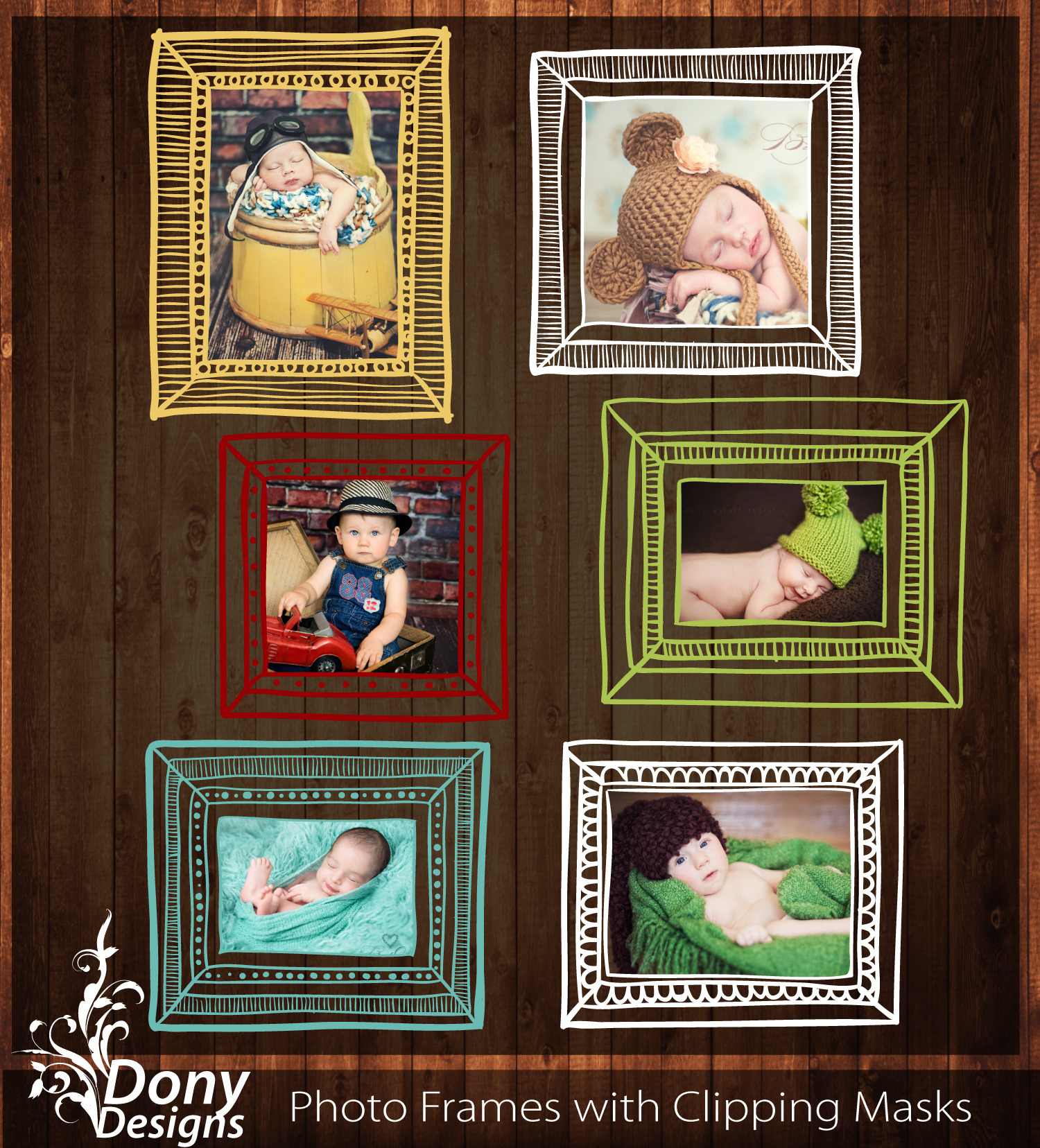 Photoshop Overlays Frame Set, an Illustration by DonyDesigns