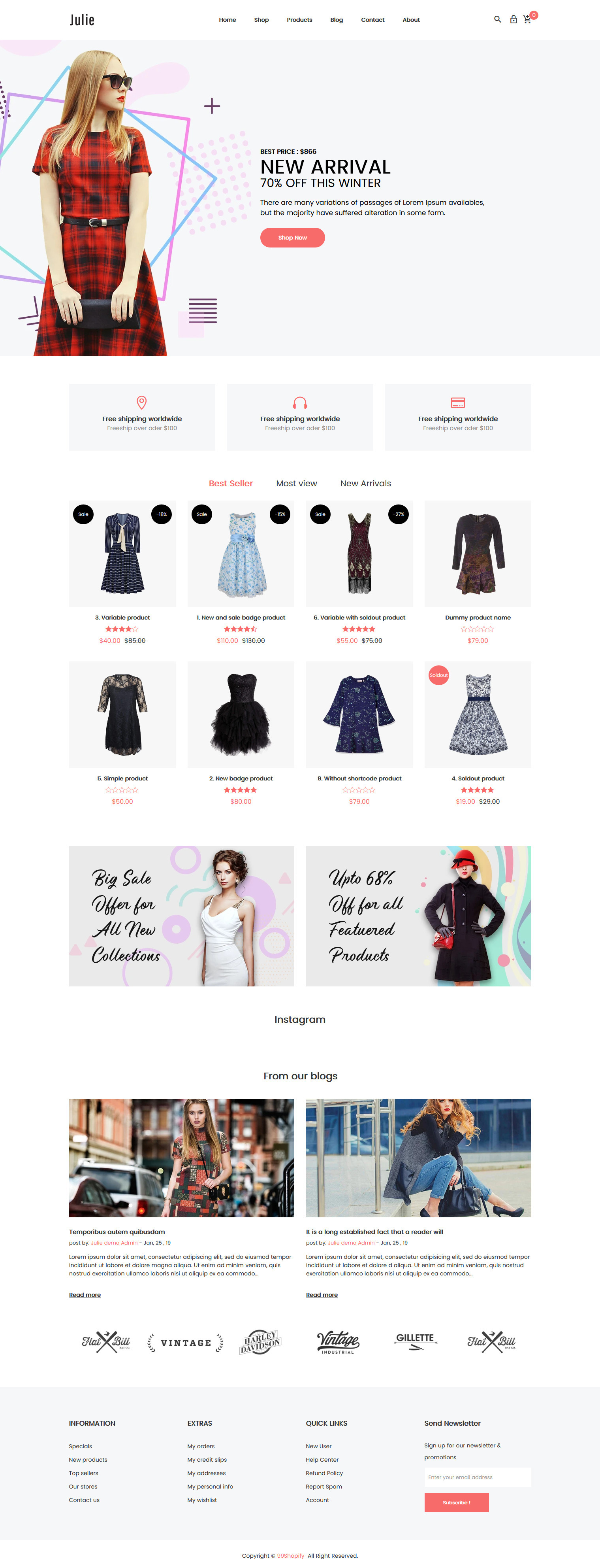 Fashion Shopify Theme - Julie, a Shopify Template by HasThemes