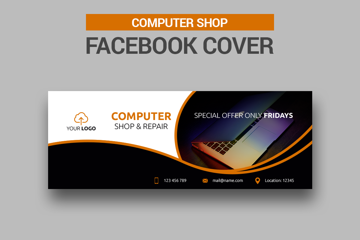 Computer Shop Facebook Cover, a Social Media Template by UNIK Agency