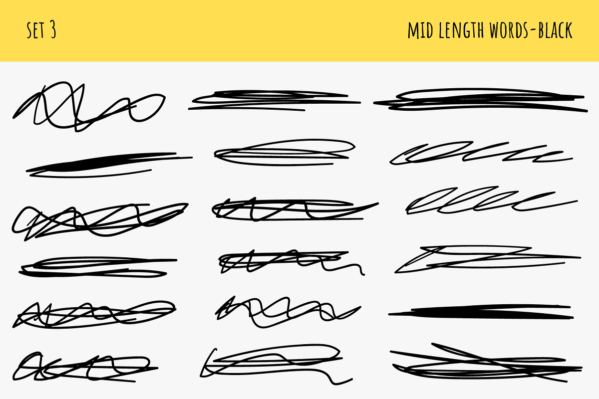 Hand Drawn Scribbles Vector Pack
