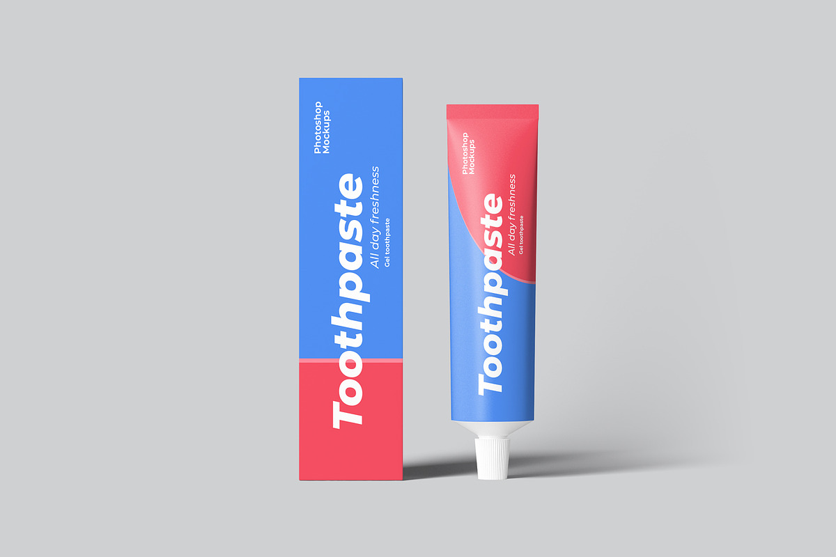 Toothpaste Packaging Mockups, a Cups & Container Mockup by artimasa