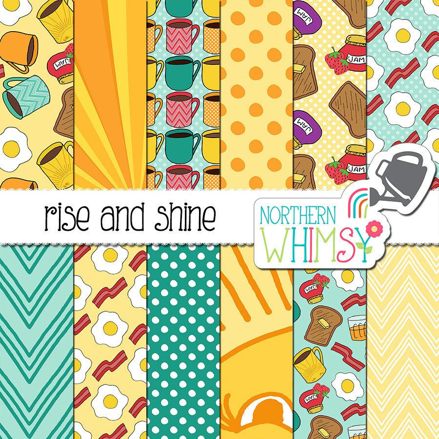Breakfast Patterns: Rise and Shine, a Pattern Graphic by Northern ...