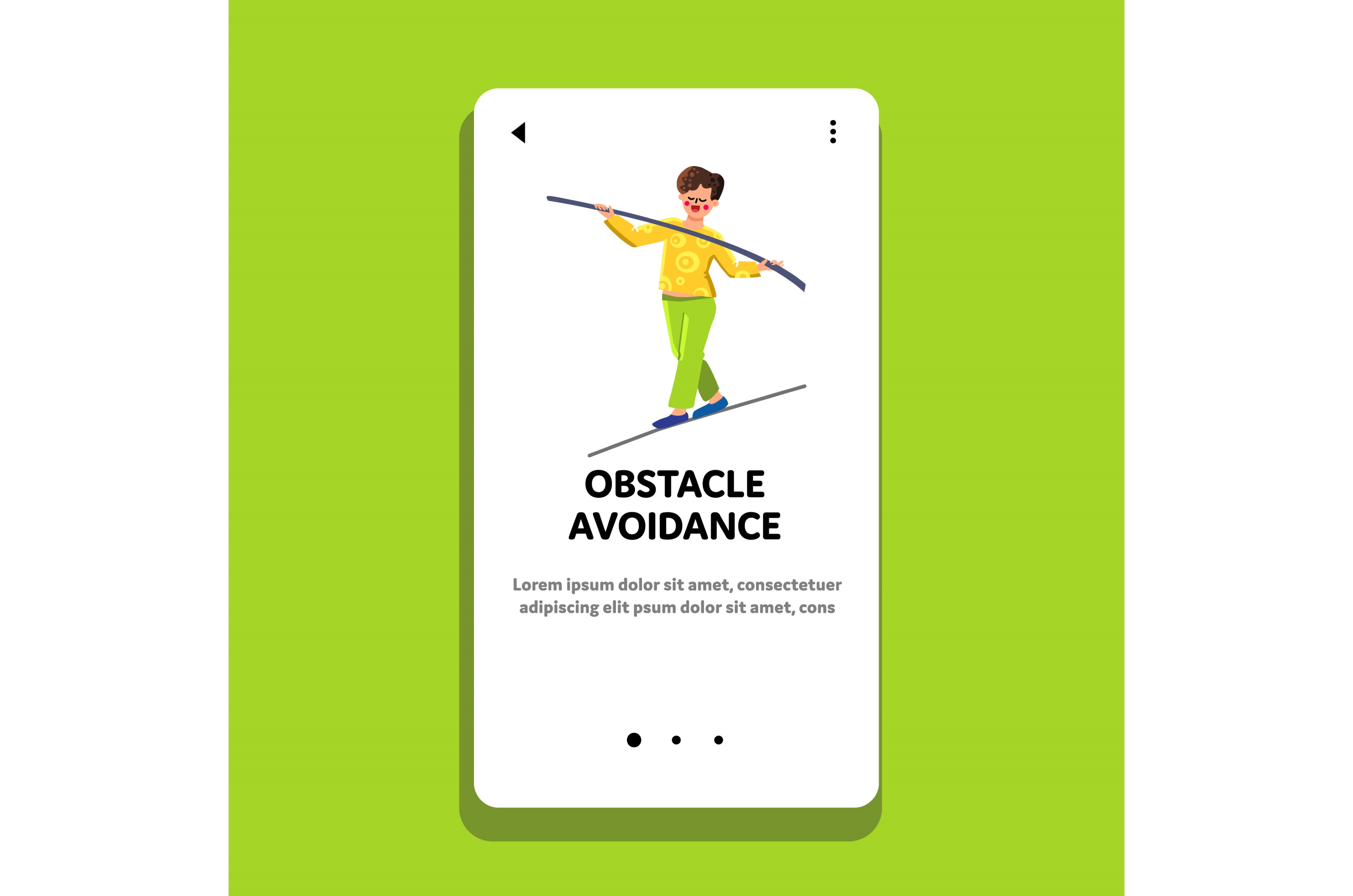 Obstacle Avoidance And Trouble, a Person Illustration by pikepicture
