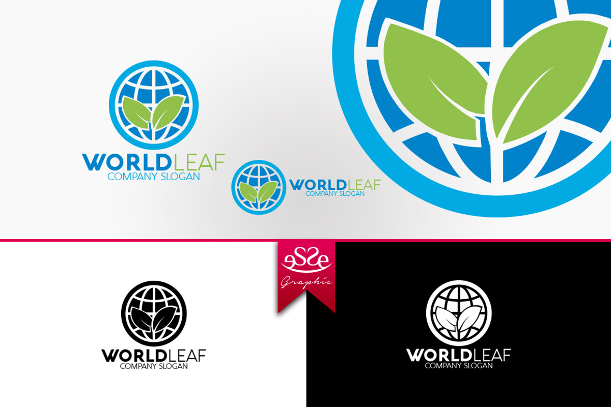 World Leaf Logo, a Branding & Logo Template by essegraphic