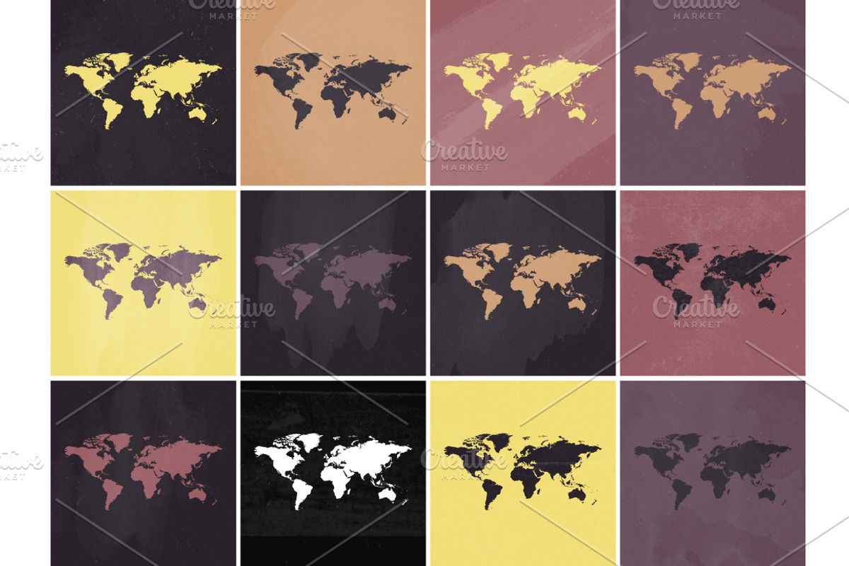 Textured World Maps, a Texture Illustration by Design Shop