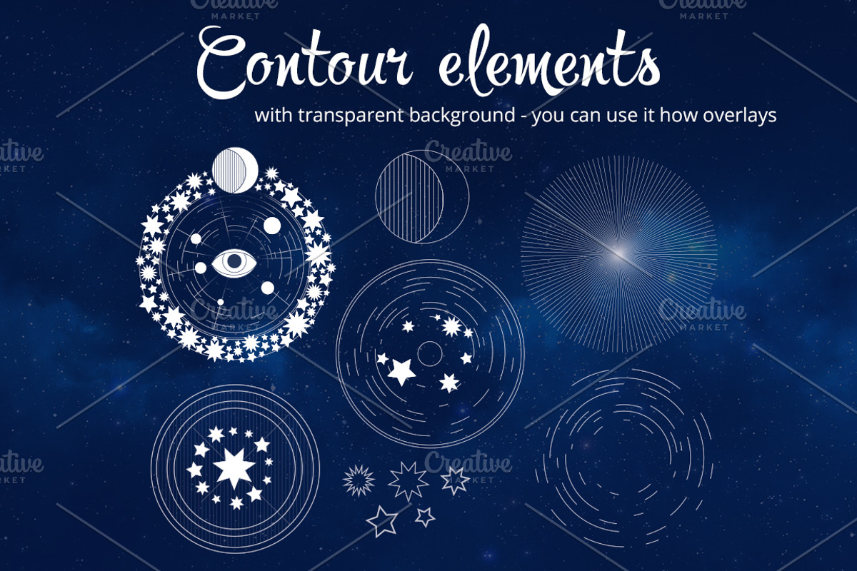 Alchemy constellations vector set, an Illustration by Beauty Drops