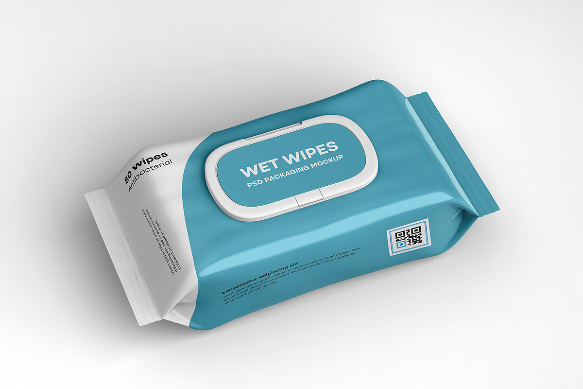 Wet Wipes Packaging Box Mockup, a Packaging Mockup by Ram Studio LLC