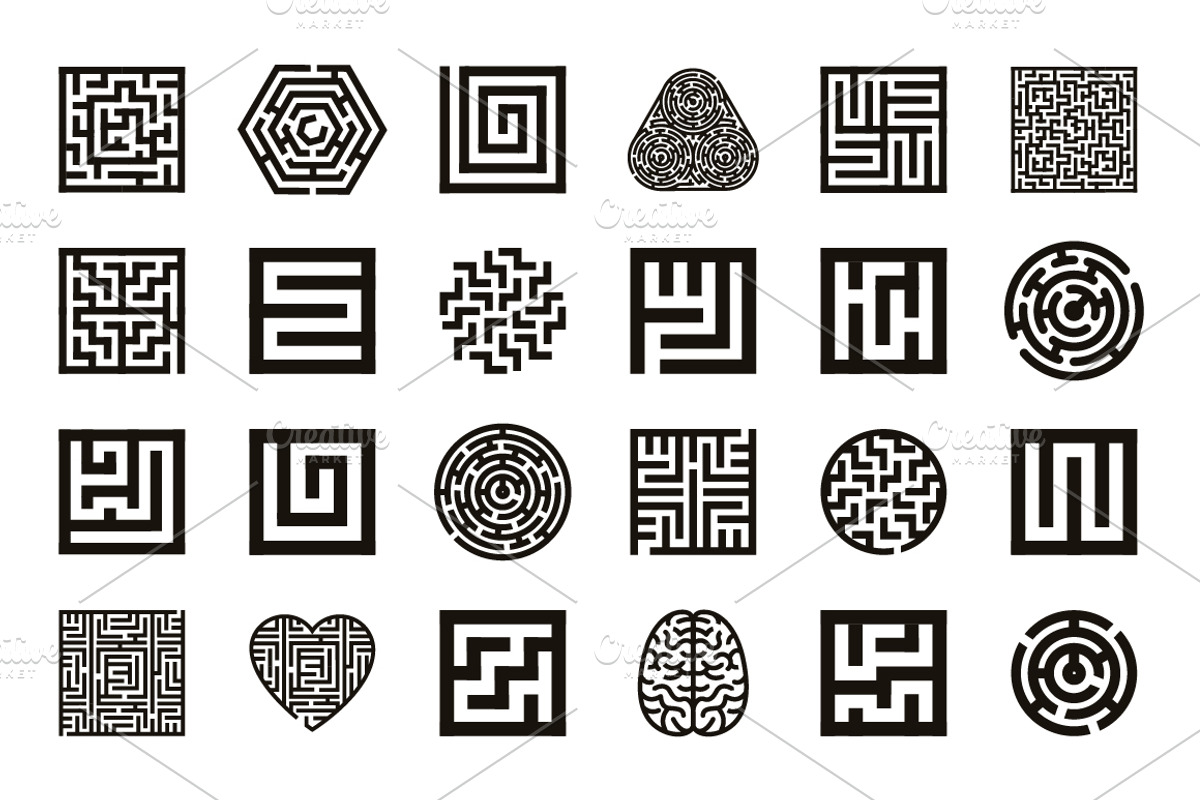 Labyrinth icon setLabyrinth icon set, an Outline Icon by Artha Design ...