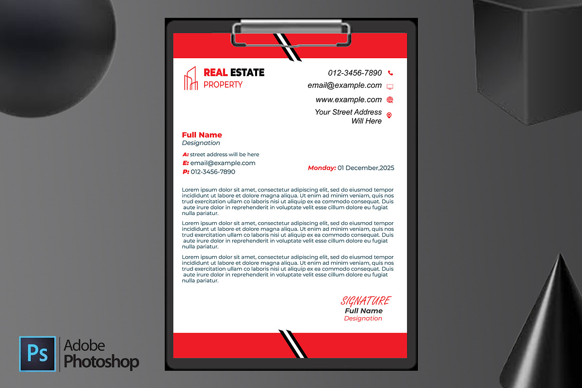 Premium Letterhead Layout Template