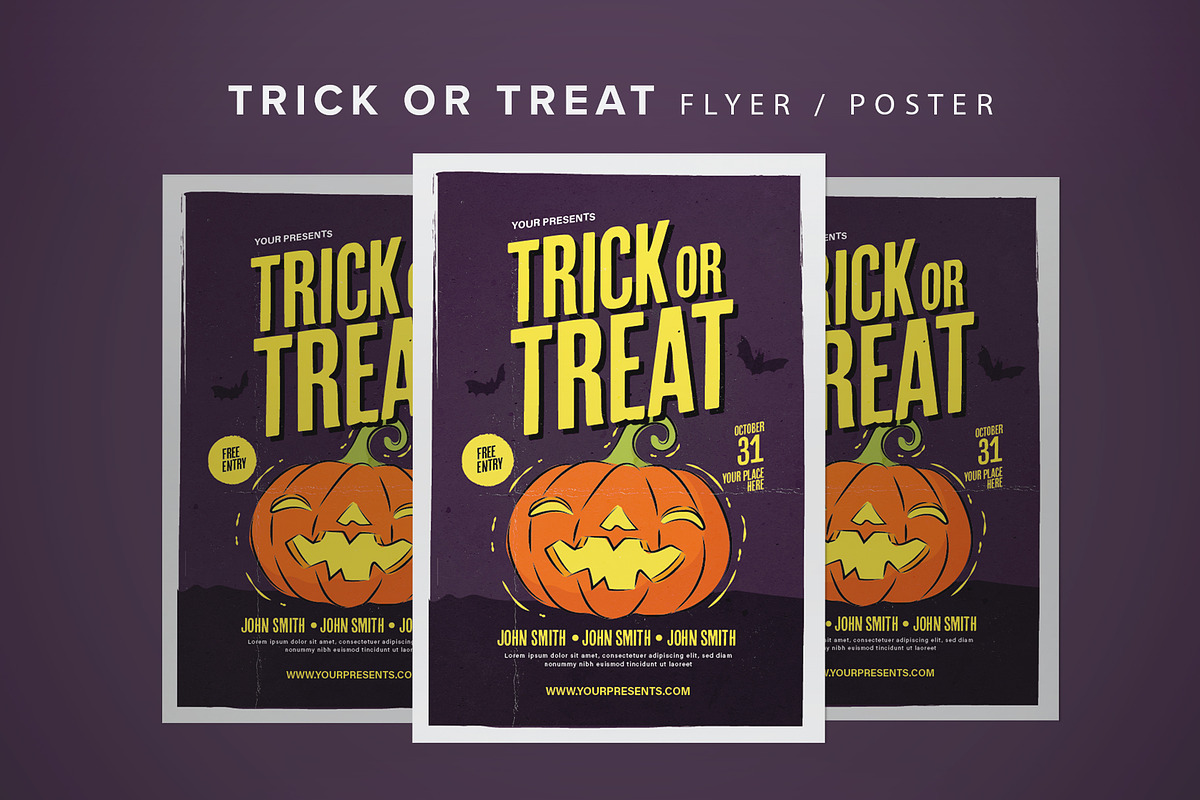 Trick Or Treat Halloween Flyer, a Flyer Template by lilyshop